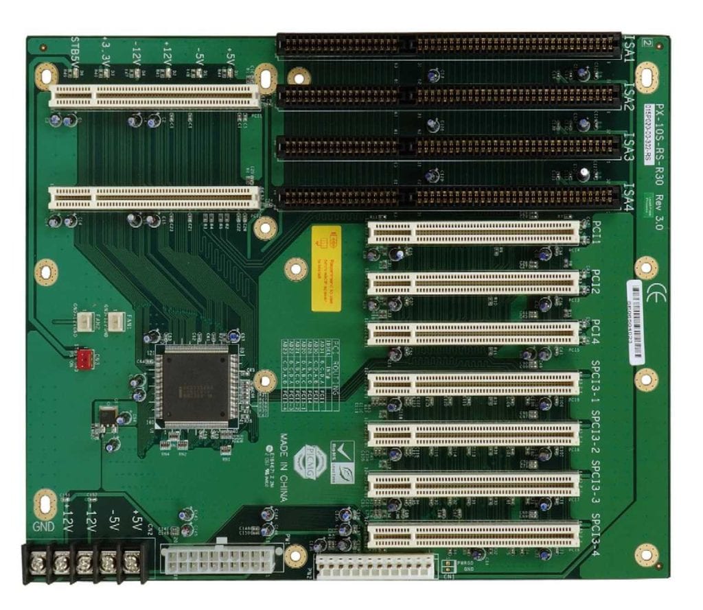 PX-10S - 10 Slot PCI/PX Backplane with 7 PCI & 3 ISA - Miller Technologies