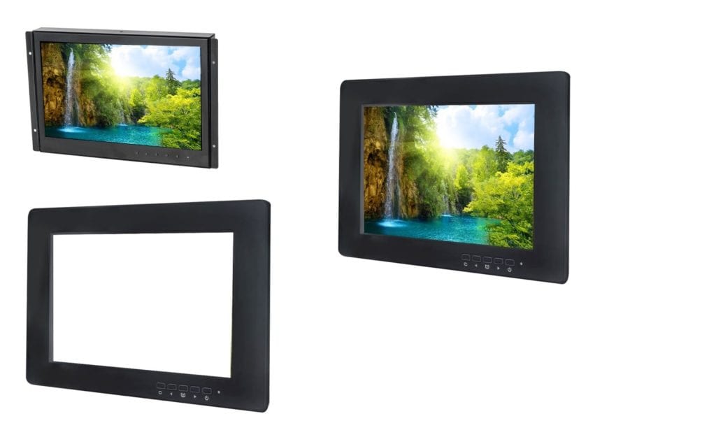 LCDMC154P - 15.4" Metal Housed Flush Mount Monitor with Bezel, Video ...